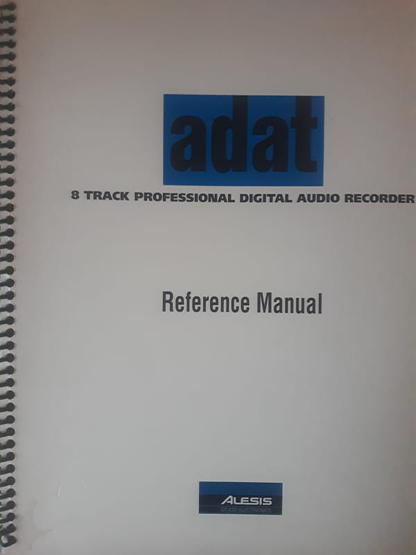 Reference Manual for Alesis Adat 8 Track Professional Digital | Reverb