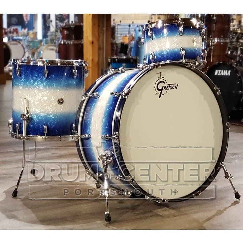 Gretsch Brooklyn 3pc Drum Set w/26BD Blue Burst Pearl | Reverb