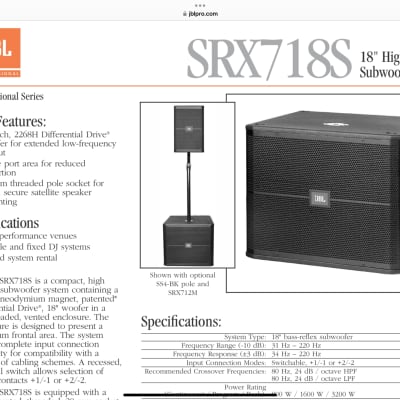 JBL SRX718S VRX932LA Passive Line Array PA System 2014 - | Reverb