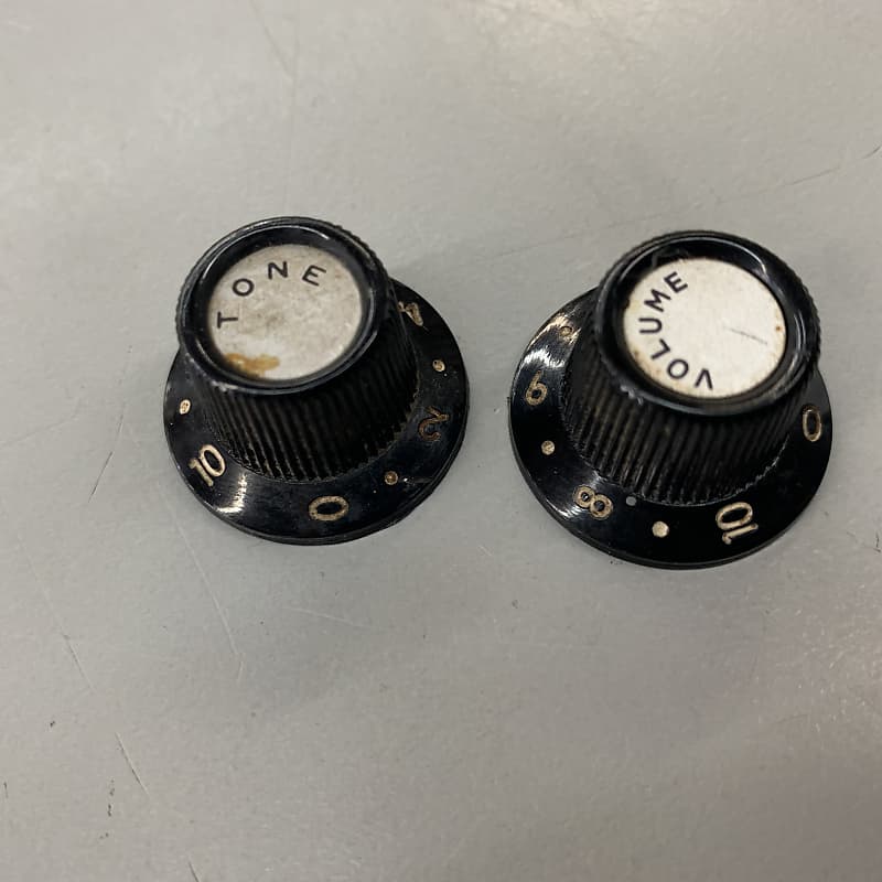 Teisco Volume & Tone Knobs 60s - Black | Reverb