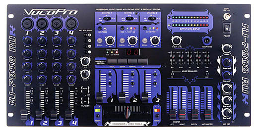 VocoPro KJ7808RV KJ/DJ/VJ Mixer DSP Dig Key Cntrl | Reverb