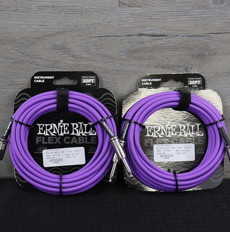 ERNIE BALL 2 PACK FLEX INSTRUMENT CABLE STRAIGHT/STRAIGHT | Reverb