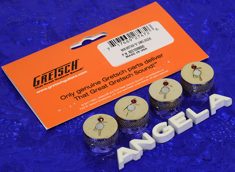 Genuine Gretsch 'G' Jewel Gold Control Knobs Set Of 4 | Reverb