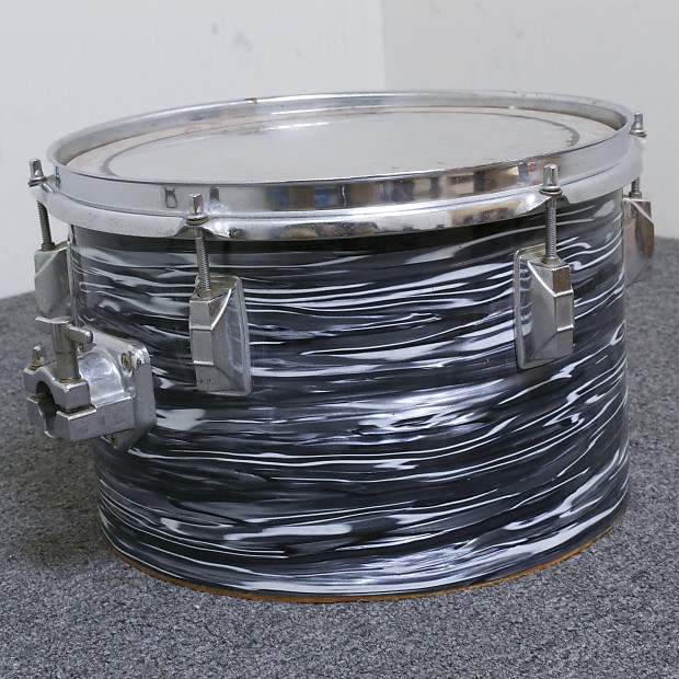 Vintage No Name 8" x 12" Rack Tom Drum Gray Oyster Re-Wrapped | Reverb