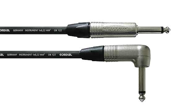 Cordial Cables Premium Instrument Cable with Nickel Plugs | Reverb