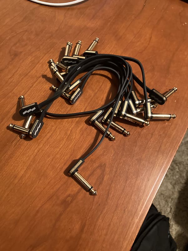 EBS gold patch cables 10cm and 28cm | Reverb