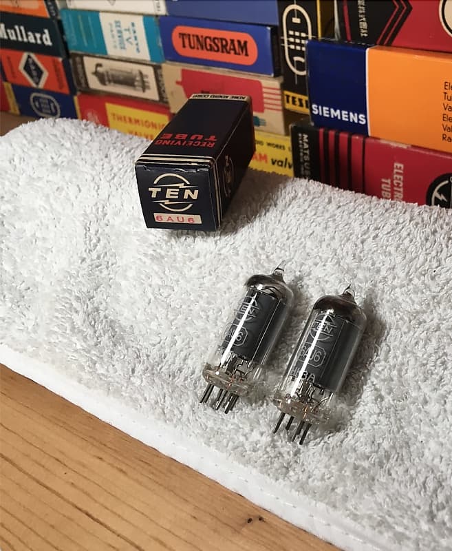 2 NOS TEN Kobe Kogyo (Early Fujitsu) 6AU6 / EF94 ~ Tuner/Mic | Reverb