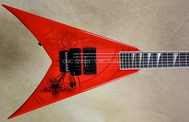 Jackson USA Custom Shop KV2 King V 1 Hum Baphomet Red Guitar | Reverb