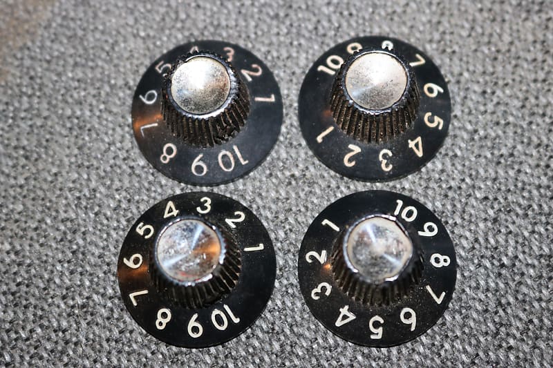 Vintage Original 1964 Fender Blackface Amp Control Knobs - | Reverb
