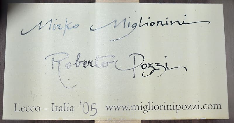 Mirko Migliorini and Roberto Pozzi Signed Model 2005 - French | Reverb