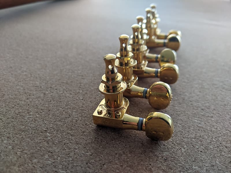 Graph Tech Ratio 6 In Line Tuners Fender Replacement Gold | Reverb