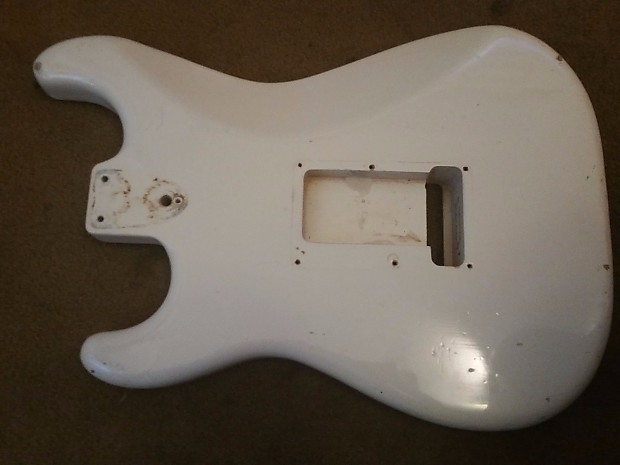 Fender stratocaster 70's white strat body 3 bolt | Reverb