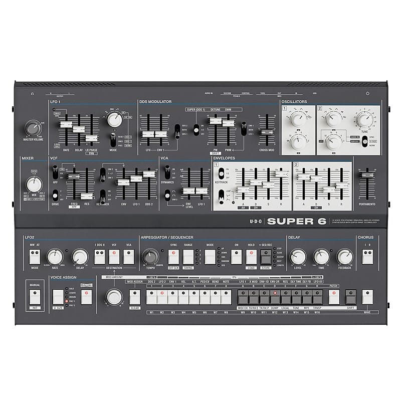 UDO Super 6 Desktop Synthesizer, Black | Reverb UK