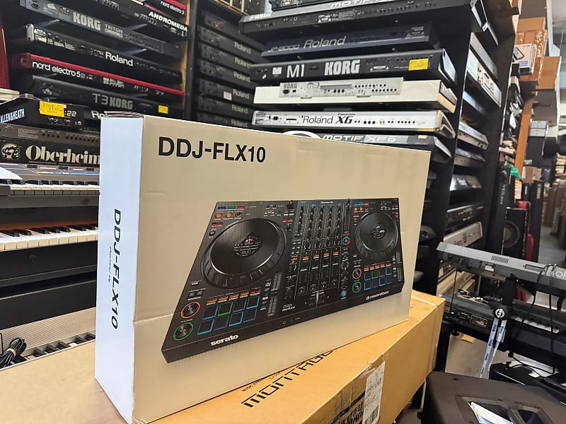 Pioneer DJ DDJ-FLX10 4-deck Rekordbox and Serato DJ Controlle | Reverb