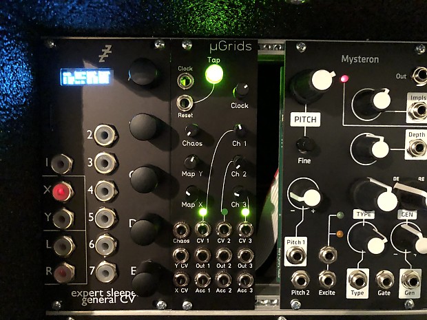 Mutable Ugrids Drum Sequencer Eurorack Modular Module Black Reverb