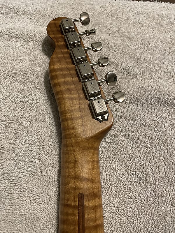 Allparts Roasted Maple Heavy Flame Telecaster Neck | Reverb