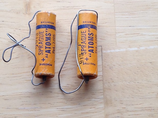 SPRAGUE ATOM CAPACITORS 25MFD 25VDC | Reverb