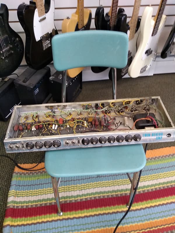 1970 Fender Twin Reverb Chassis in Good Condition With Amp | Reverb