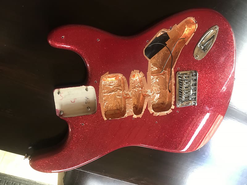 Red Sparkle Strat Body - Squier Fender Bullet Stratocaster - | Reverb