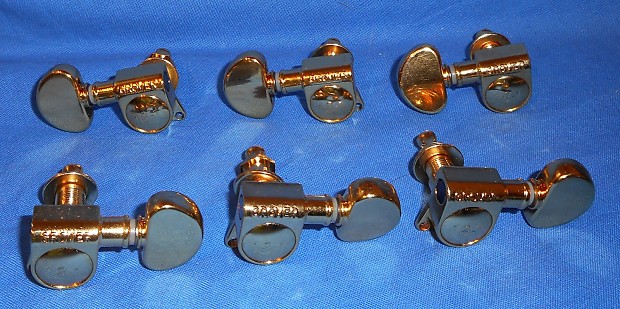 NEW GOLD GROVER 3X3 6 STRING GUITAR MACHINE HEADS | Reverb Australia