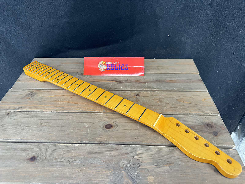 Real Life Relics Curly Flame Maple Telecaster® Style Neck 21 | Reverb