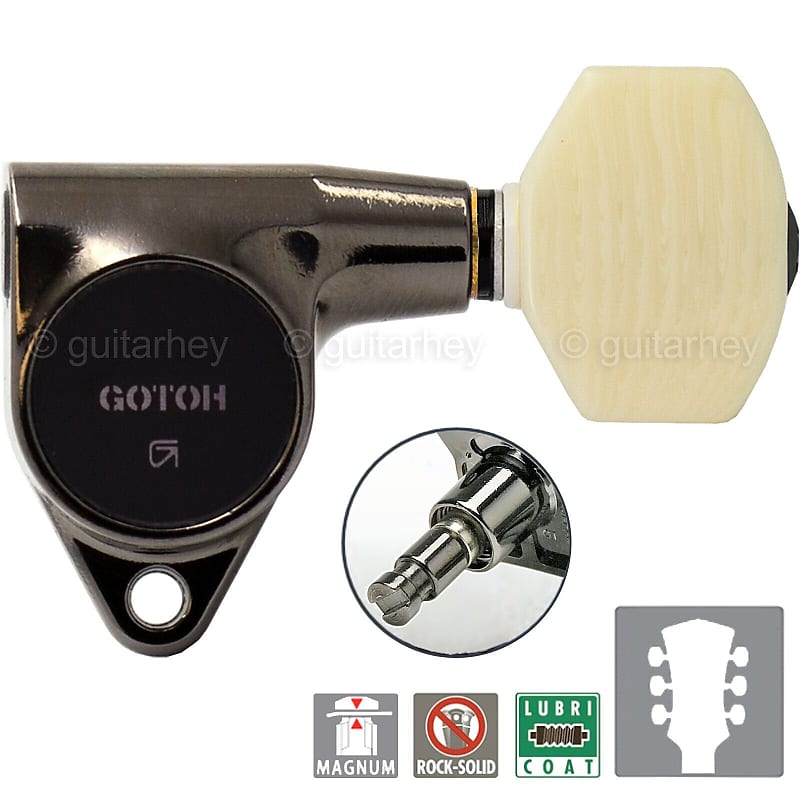 NEW Gotoh SG301-M07 MG Locking Tuners SMALL Ivory Buttons | Reverb UK