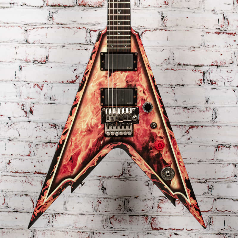 Dean Dime Razorback V255 Electric Guitar, Explosion w/ Case | Reverb