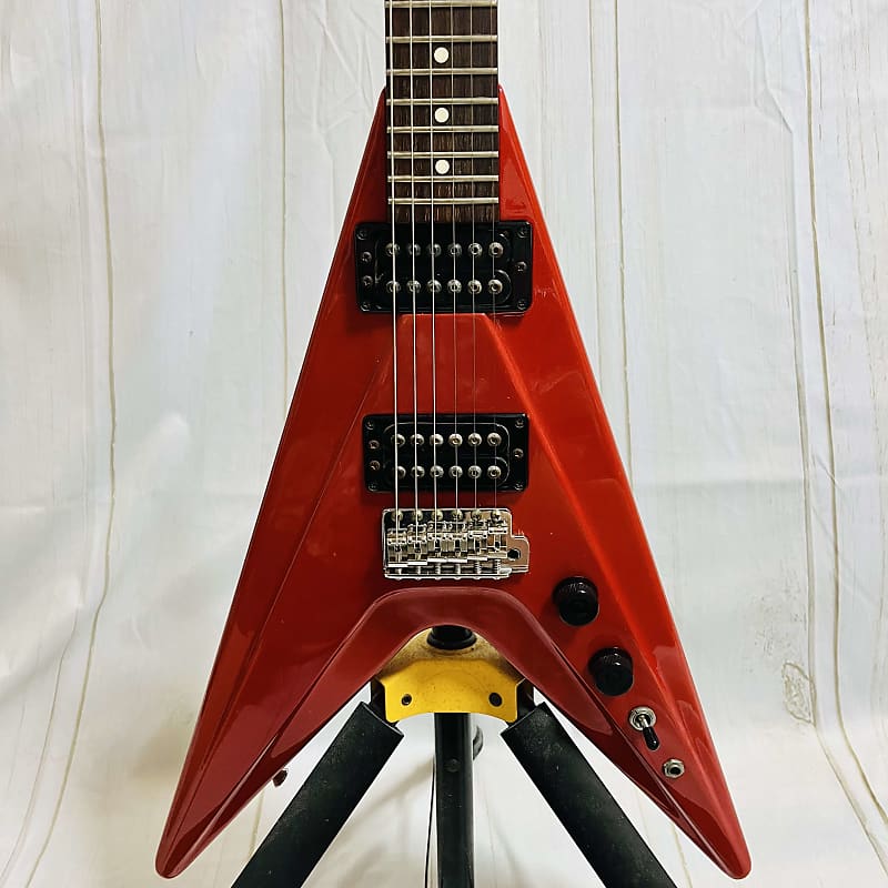 Yamaha VX-1 Flying V 1984 - Red iridescent MIJ Vintage | Reverb Canada
