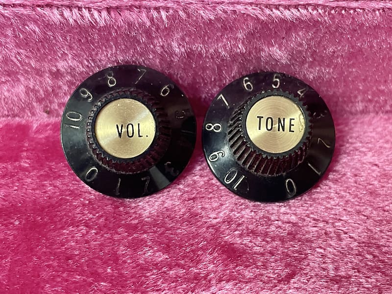 Vintage 1960's Gibson Witch Hat Volume-Tone Guitar Knobs | Reverb