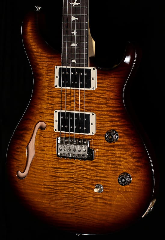 PRS CE 24 Semi Hollow Black Amber (988) | Reverb