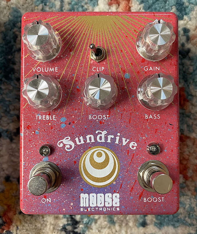 Moose Electronics Sundrive Overdrive - Red / Pink | Reverb