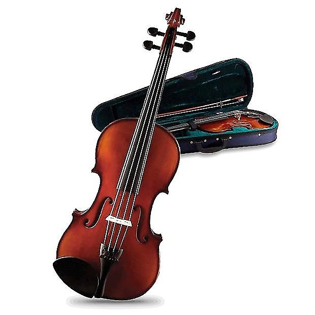 Devillier Violin 4/4 with Case and Bow Free shoulder Pad | Reverb