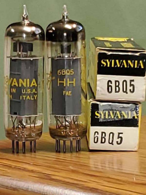 6BQ5/EL84 Sylvania Made by Phillips in Italy Matched Duo (2) | Reverb