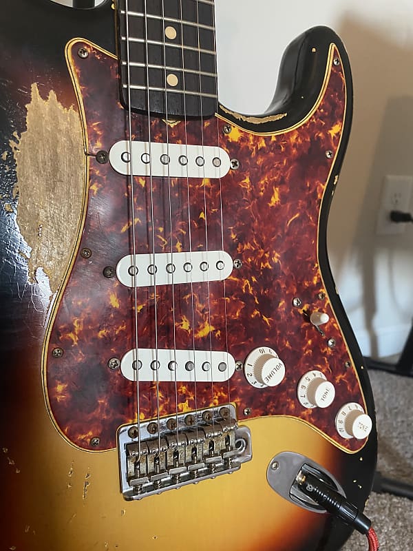 Spitfire Strat Tortoise shell pickguard | Reverb