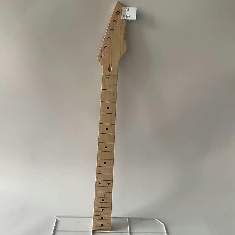 Unfinished DIY Maple Wood Guitar Neck, 22 Frets Fretboard | Reverb