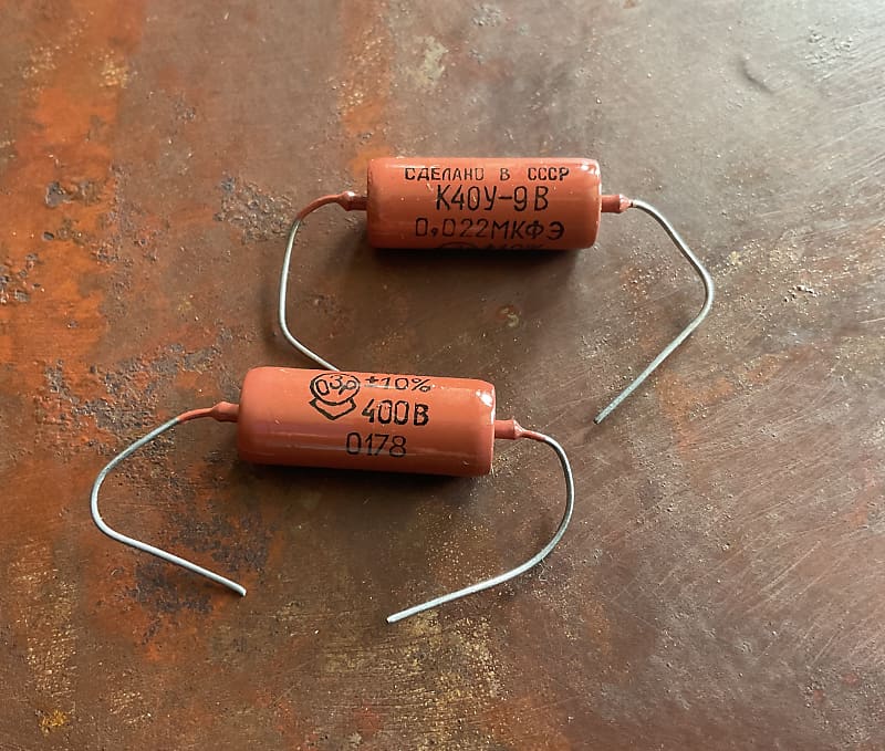 K40Y-9 B .022uf @ 400v New Old Stock Russian Capacitors PAIR | Reverb