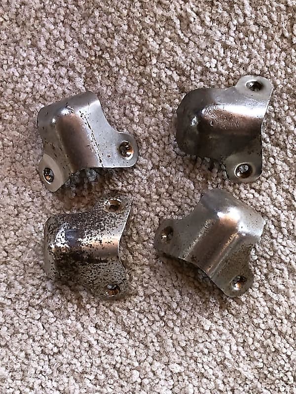 Fender Cabinet corner protectors 1960's - Chrome | Reverb