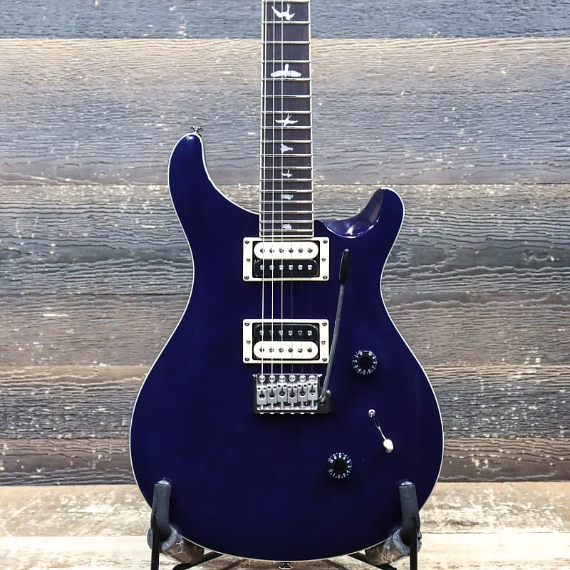 PRS SE Standard 24 Bound Mahogany Translucent Blue Electric | Reverb