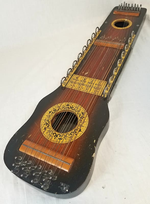 Vintage Ukelin, 2 Soundhole, 32 String, Sunburst Finish | Reverb