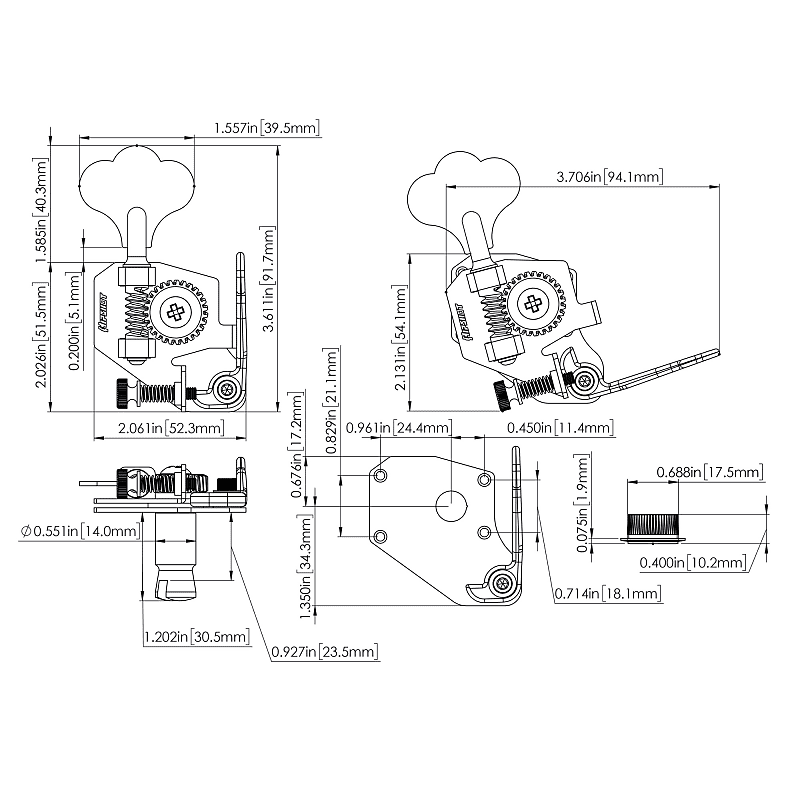 NEW Hipshot BT1 Bass Xtender Key Extender Detuner 20100NSK | Reverb