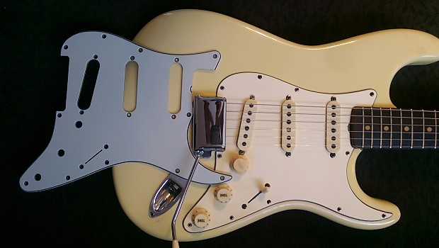 1967 1968 1969 Fender Stratocaster Strat parchment pickguard | Reverb