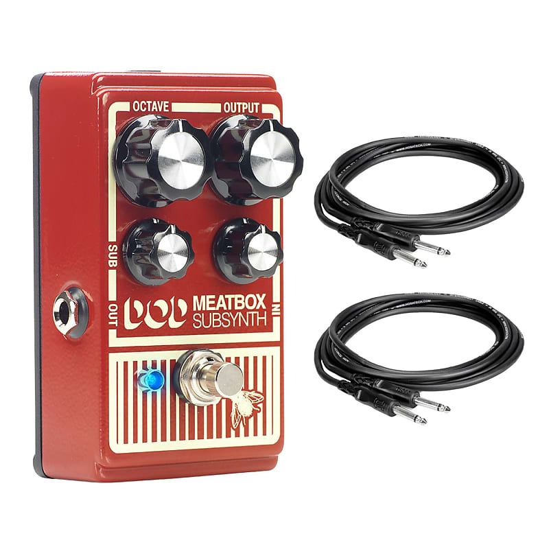 Digitech DOD Meatbox Sub Synth Pedal Bundle with 2 Hosa 1/4" | Reverb