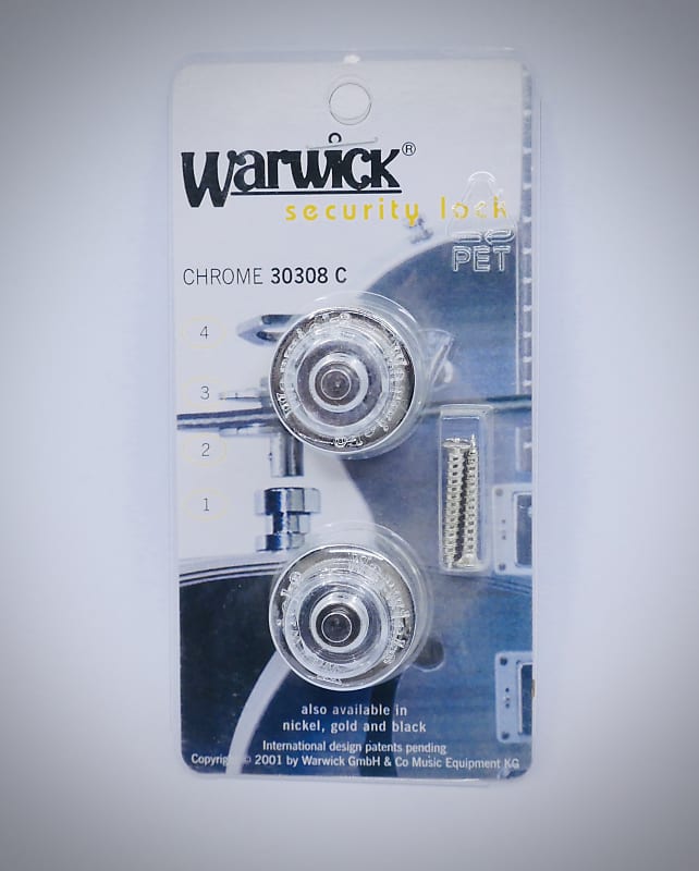 Warwick Strap Lock Set Chrome (A2ii) | Reverb