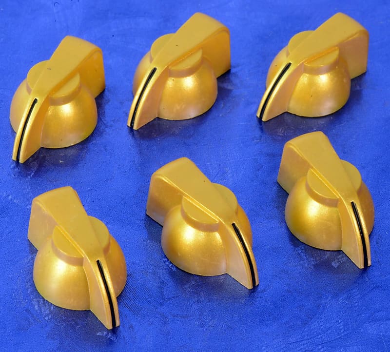 Six '60s Vintage British Style Gold Chicken Head Amp Knobs | Reverb