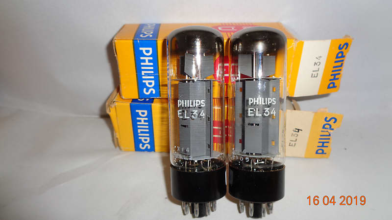 Mullard Philips EL34 6CA7 Pair Tubes NOS for Marshall Vox | Reverb UK