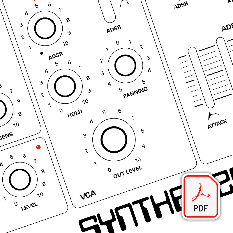 Roland SH-5 - Beautifully Illustrated Blank Patch Sheet PDF | Reverb