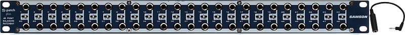 Samson S-Patch Plus 48-point Balanced Patchbay Bundle with | Reverb