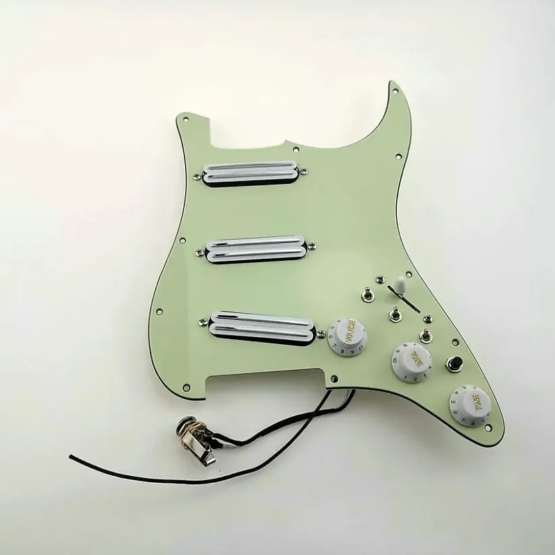 Mint Green SSS Dual Hot Rails Strat Style Loaded Prewired | Reverb