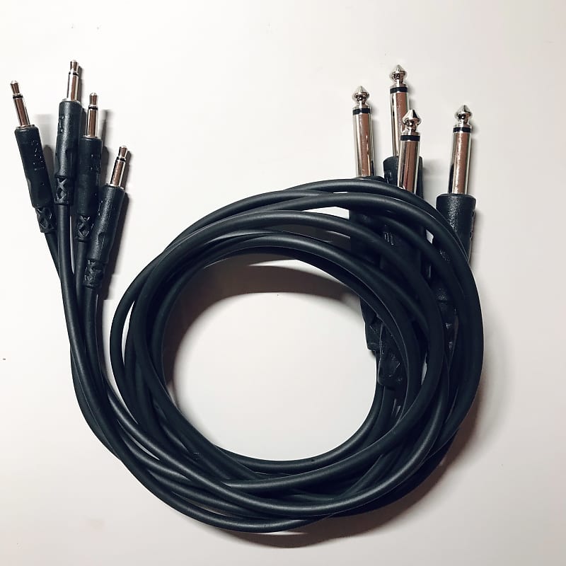Hosa CMP-303 3.5mm 4x 36in Mono TS to 1/4" TS Cable | Reverb