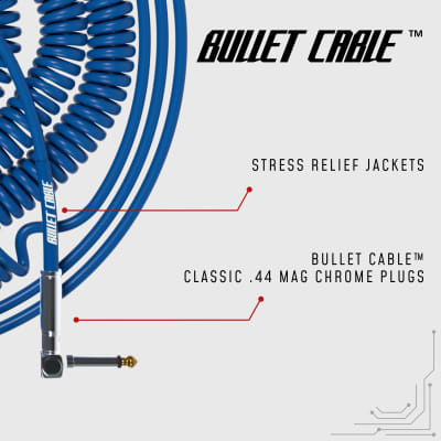 Bullet Cable 10/20 Blue Straight Coil Cable (30ft) | Reverb